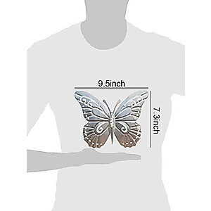 Superdream 3D Nature Inspired Metal Butterfly DIY Decorative Wall Art Trio Hang Indoors or Outdoors