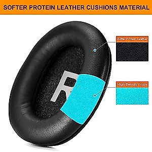 H12 ANC (Not fit H12 IPO) Ear Pads - defean Replacement Ear Cushion Cover Compatible with Mpow H12 ANC / H10 / RCA H033C Noise Cancelling Headphones,Softer Leather,High-Density Noise Cancelling Foam