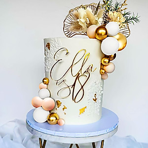 JeVenis Natural Boho Cake Topper Boho Cake Decorations Cake Flowers Decorations Floral Cake Topper for Baby Shower Wedding Bridal Birthday Party Supplies