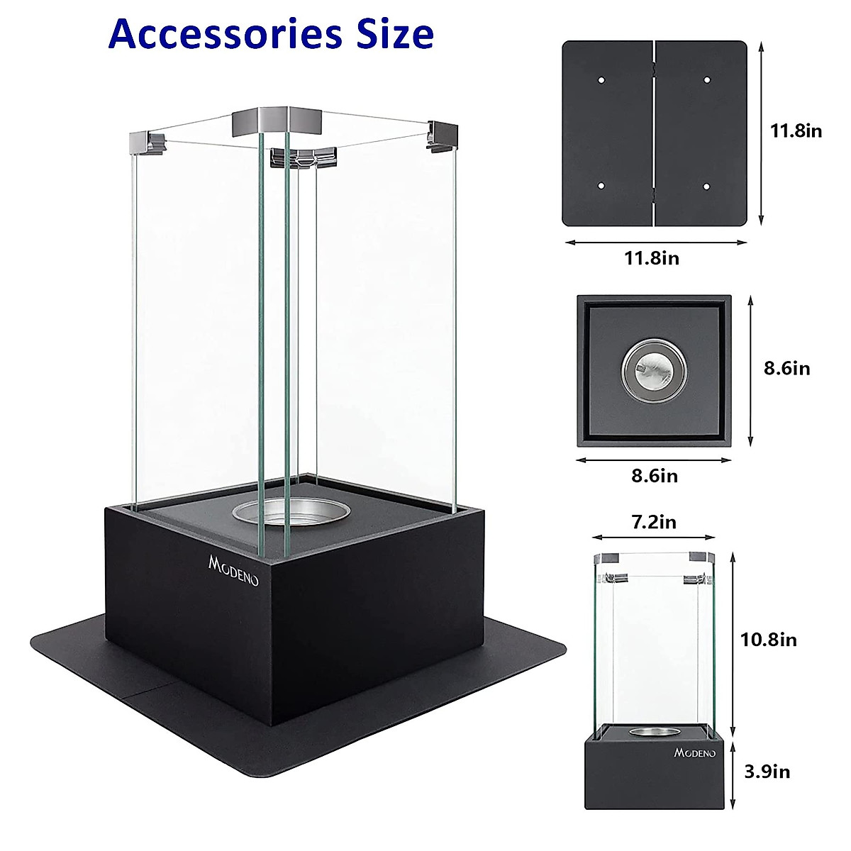 Bio Ethanol Fireplace Smokeless Portable Tabletop Fire Pit for Indoor Outdoor Garden Decor, Portable Tabletop Fireplaces