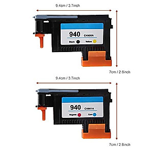 Hakeeta Print Head,Professional printhead for The HP940 C4900A C4901A for The 8000 8500 Series(Black and Yellow + red and Blue)