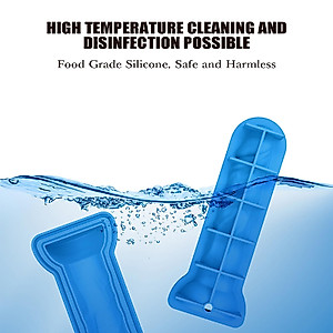 Silicone Ice Cube Mold Tray: Unique, Fun Shapes for DIY Ice Blocks. Chill Cocktails, Whiskey, Juices, Tea, Coffee. Essential Tool for Home Bars & Kitchens. Enjoy Chilled Drinks (Blue)