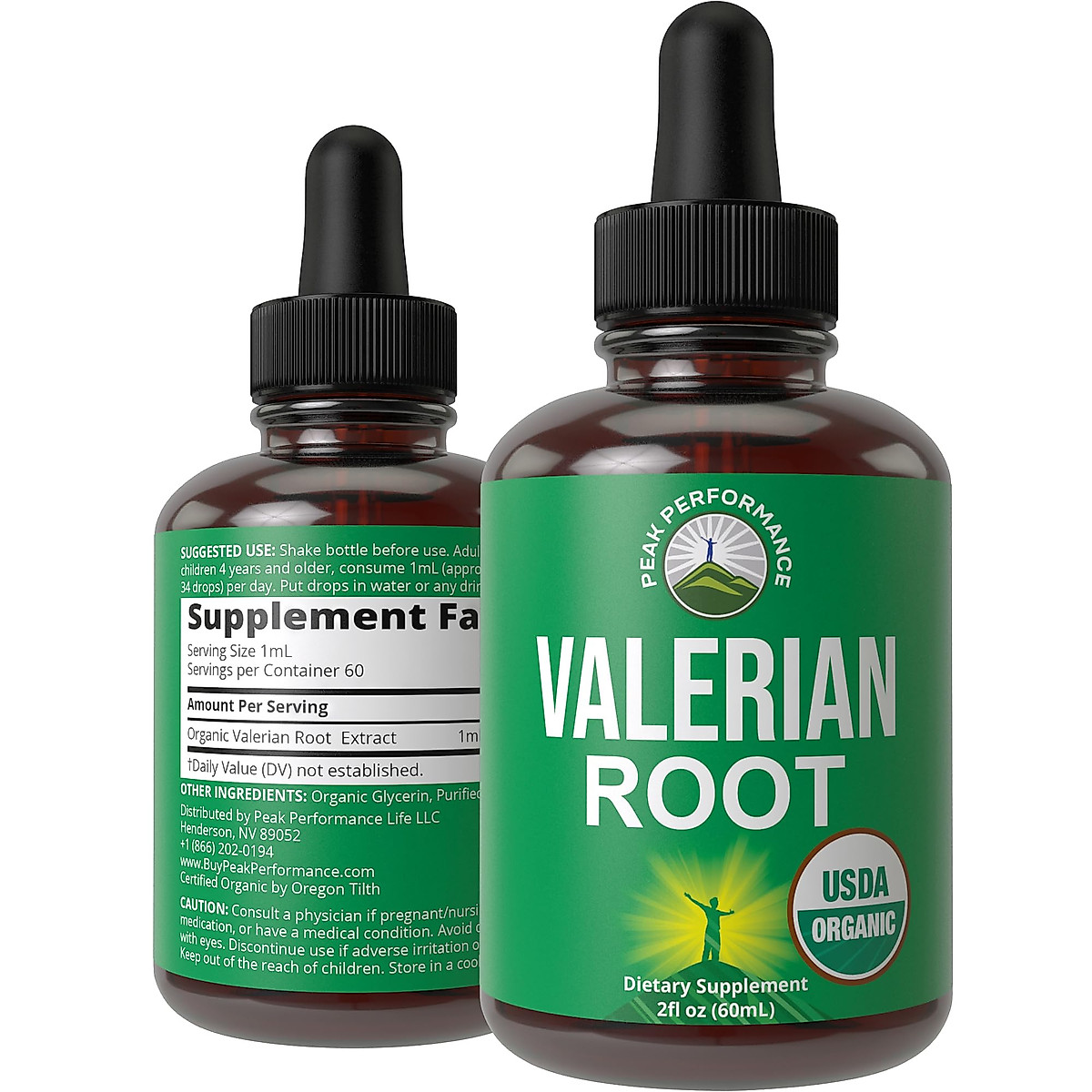 USDA Organic Valerian Root Liquid Drops Supplement. Vegan Extract Tincture for Relaxation, Sleep, Calm. Great Alternative to Valerian Capsules. Zero Sugar, Gluten Free Supplements for Women and Men