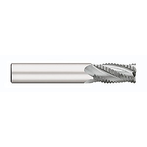 Titan TC29532 Fine Pitch Rougher, Regular Length, 4 Flute, 30 Degree Angle Helix, AlTiN Coated, 1/2" Size, 1/2" Shank Diameter, 3" Overall Length, 1-1/4" Length of Cut