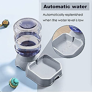 Nabipaw Pet Cat and Dog Automatic Feeder and Water Dispenser 3.8 L with Travel Supply Feeder and Water Dispenser for Dogs Cats Pets Animal (Gray)