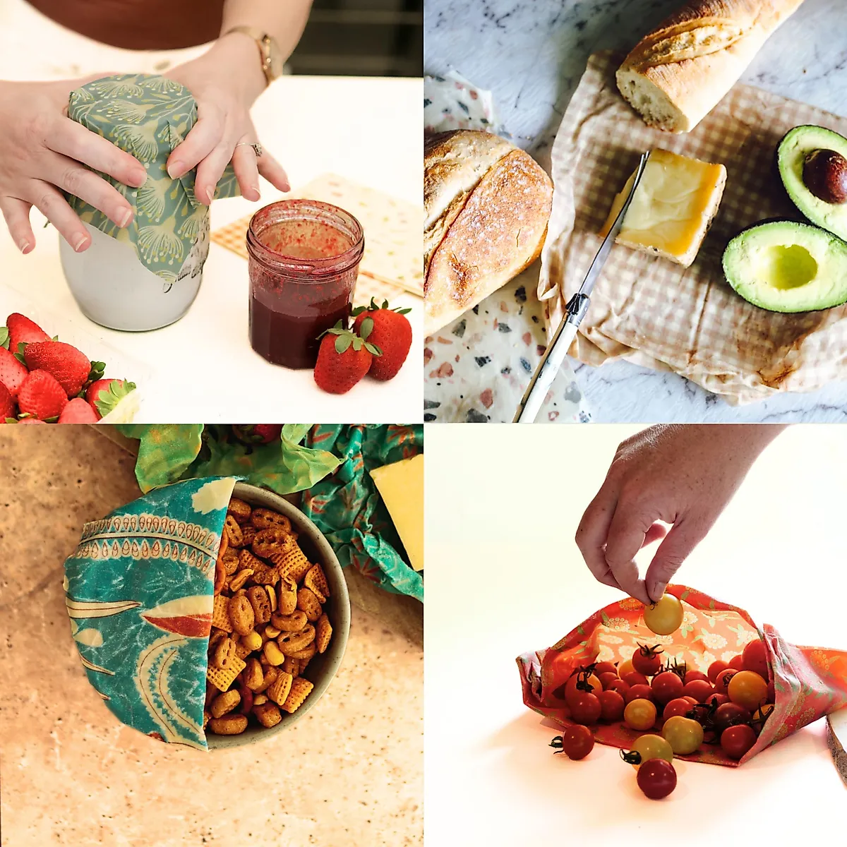 Honeybee Wrap Reusable Beeswax Wraps for Food | 7 Pack | Eco Friendly, Organic, Biodegradable, Plastic Free, Bee's Wrap for Reusable Bowl Covers and Food Storage | Reusable Cling Wrap | Australia Made