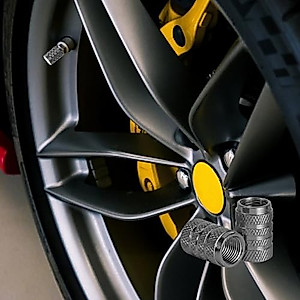 Xicyole Tire Valve Stem Caps,Black,tire caps,8pcs,with O Rubber Seal,Corrosion Resistant,No air Leaking,Dustproof,Universal Stem Covers for Cars Trucks Motorcycles SUVs and Bikes (Gray)