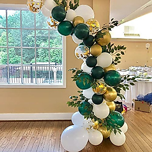 Emerald Green Balloons Different sizes 52 pack 18+12+10 inch Dark Hunter Green balloon Garland For wedding Birthday anniversary decorations (18+12+10, Emerald)