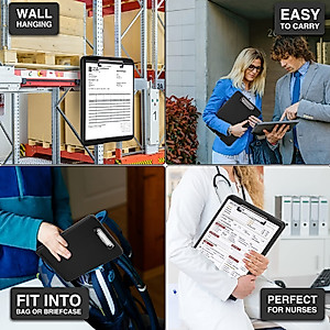 Sooez Storage Clipboard, [25% Sturdier] Nurse Clip Boards 8.5x11 With Storage, Heavy Duty Plastic Clipboard With Compartment, Waterproof Clipboard Case Box With Low Profile Clip, Letter Sized a4 Paper