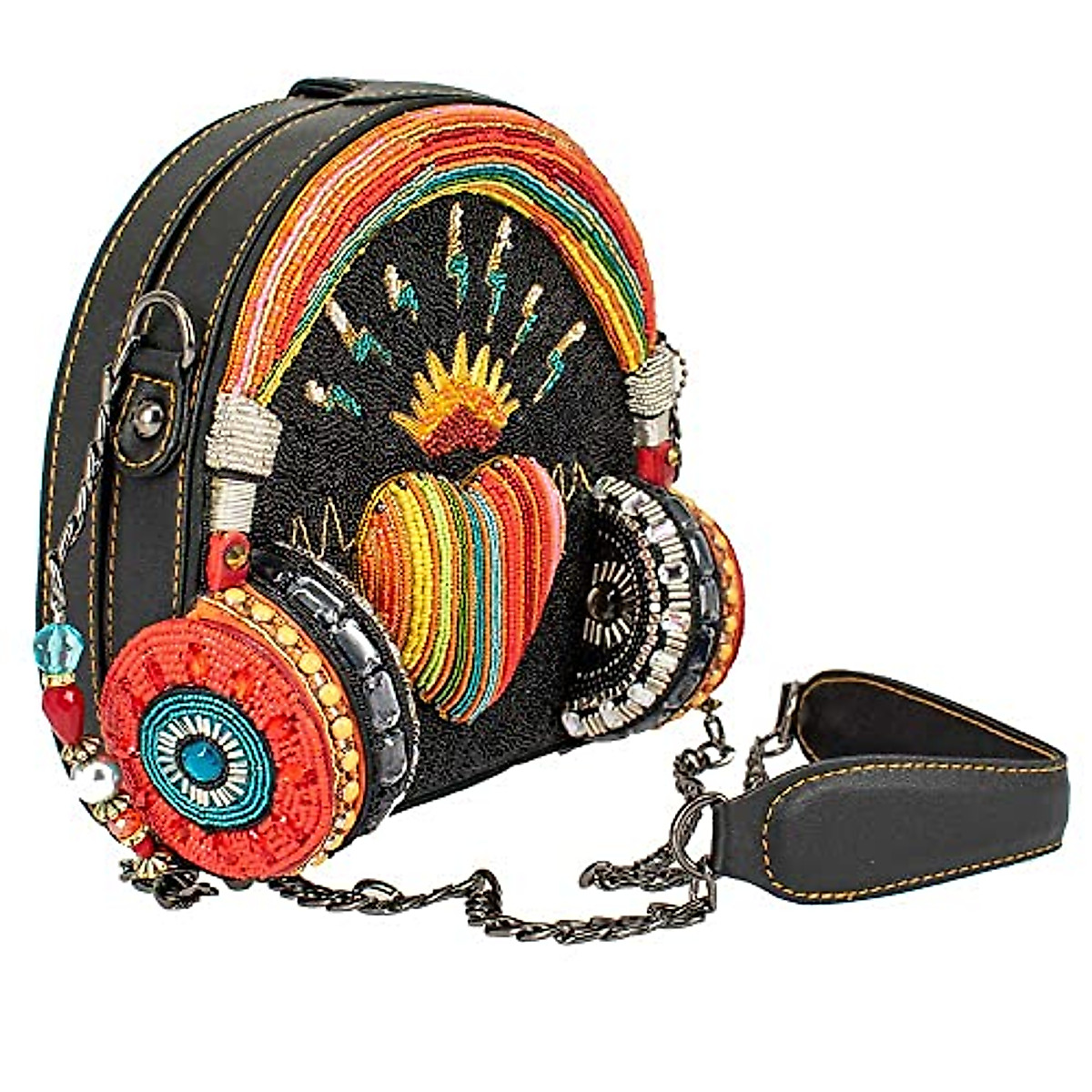 Mary Frances Listen in Crossbody Headphones Handbag, Multi