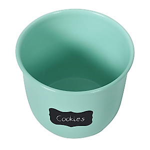 Alpha Living Home Food Storage Jar Canister with Airtight Wooden Lid, Modern Design Kitchen Storage Container, Silicone Sealing Ring for Nuts,Cereal,Candy,Cookie,Flour,Pasta,Spices - Mint Green