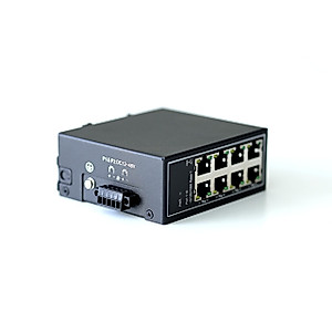 WIWAV WDH-8GT-DC 10/100/1000Mbps Unmanaged 8-Port Gigabit Industrial Ethernet Switches with DIN Rail/Wall-Mount (UL Listed, Fanless, -30°C~75°C)