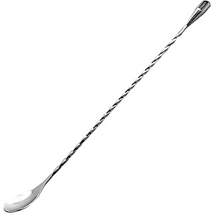 Hiware LZS13B 12 Inches Stainless Steel Mixing Spoon, Spiral Pattern Bar Cocktail Shaker Spoon