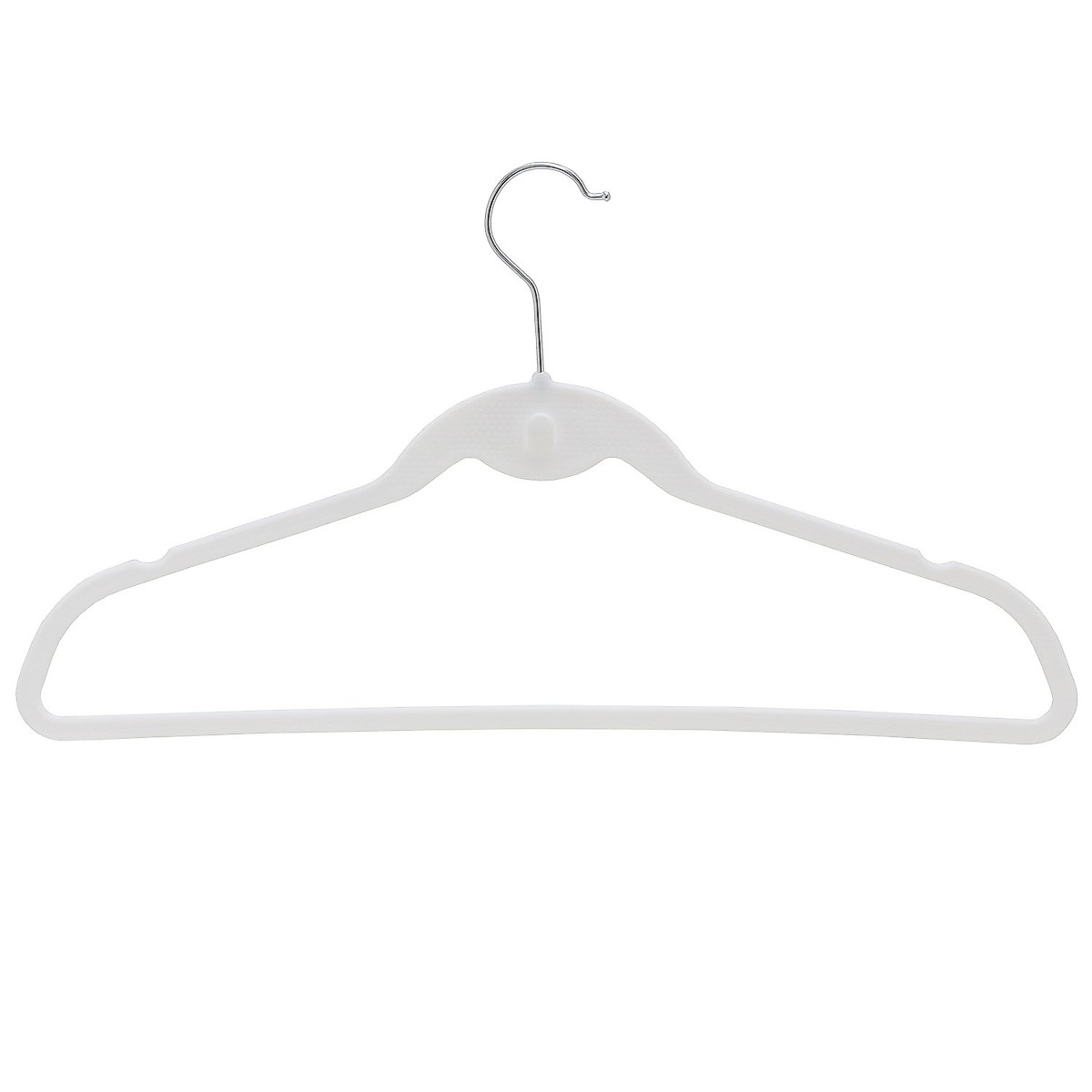 BriaUSA Cascade Hangers White Steel Swivel Hooks -Slim, Sturdy Saves You Extra Space - Box of 20