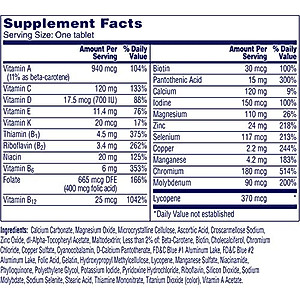 One A Day Men’s 50+ Healthy Advantage Multivitamin, Multivitamin for Men with Vitamins A, C, E, B6, B12, Calcium and Vitamin D, Tablet, 200 Count (Pack of 1)