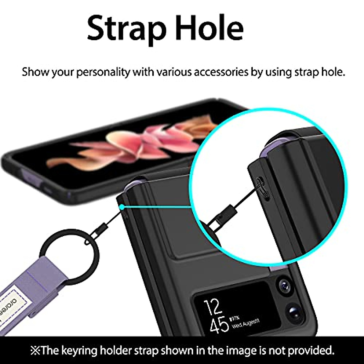 araree AERO Flex Rugged Stylish Cover Compatible with Samsung Galaxy Z Flip 3 5G(2021) Unique Hinge Full Protective (TPU) with Hard Protective Body(PC) Case (Black)