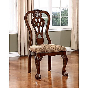 BOWERY HILL Traditional Wood Dining Chair in Brown Cherry (Set of 2)