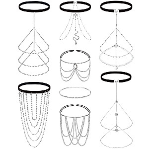 Sanfenly 8PCS Leg Chains Thigh Chain Jewelry for Women Gold Snake Crystal Boho Thigh Chain Layered Beach Body Chains Thigh Jewelry for Summer Holiday Rave Party