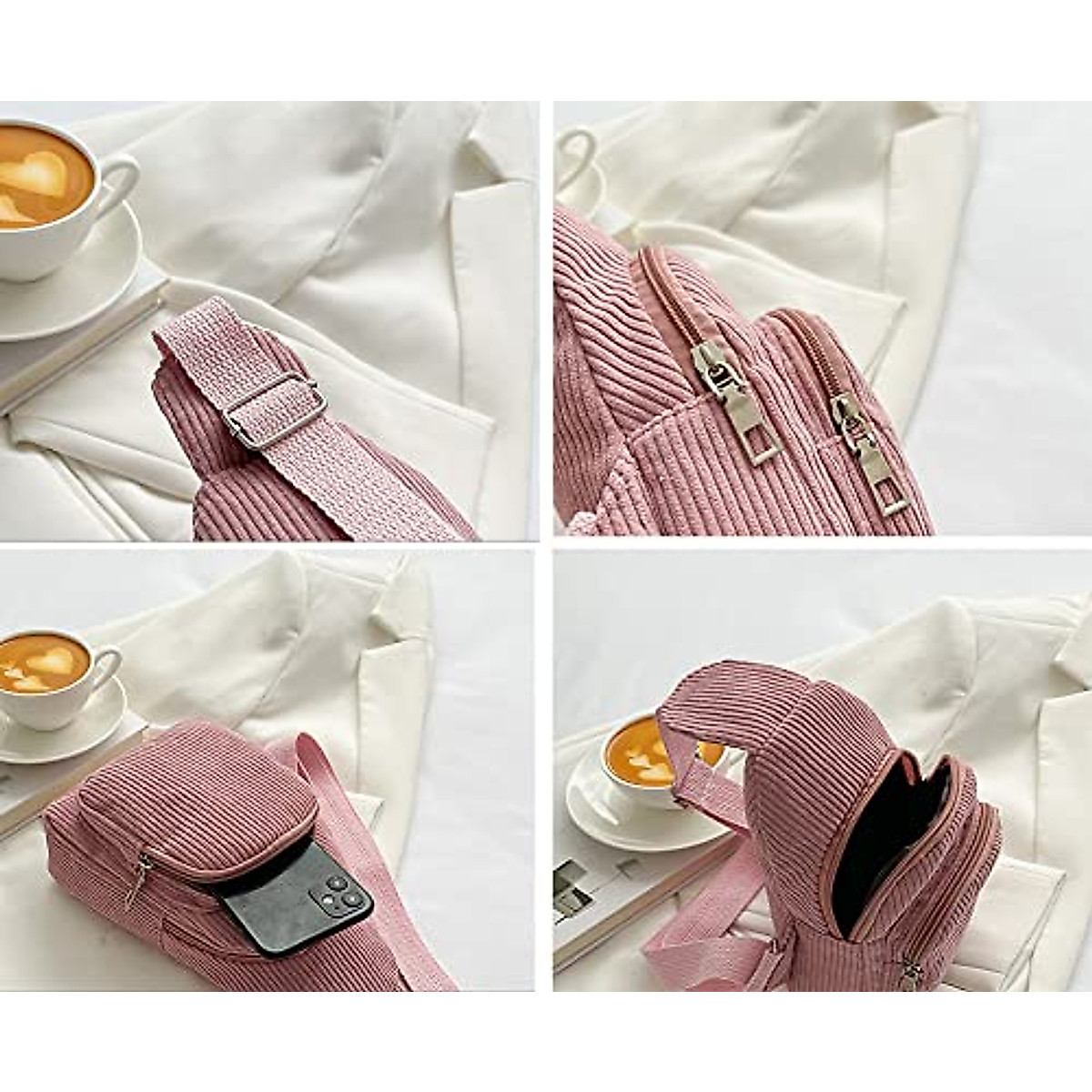 Crossbody Bags for Women Corduroy Sling Bag Shoulder Bag Sling Backpack Tote Handbag Fashion Hobo Bag 2023