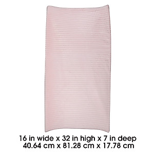 Boppy Changing Pad Cover, Pink Ribbed Minky Fabric