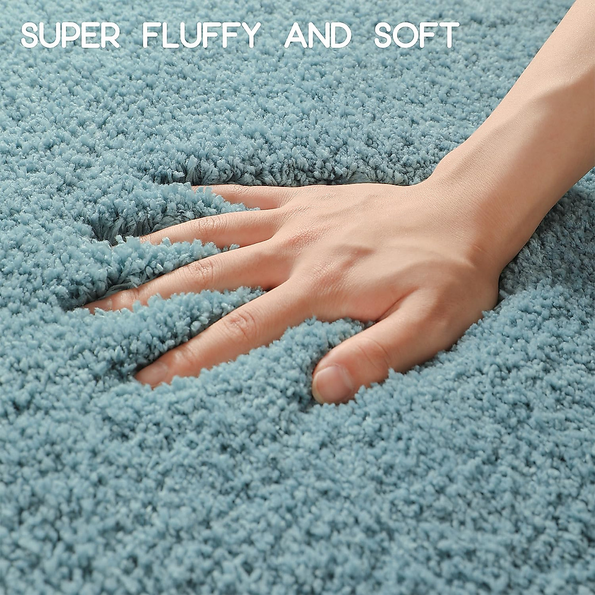 YIHOUSE Thick Microfiber Bathroom Rug Soft Bath Mat for Bathroom Machine Washable Non Slip Absorbent Shower Carpet Rug 17" X 24" Teal