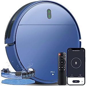 ZCWA Robot Vacuum, Robot Vacuum Cleaner with WiFi/APP/Alexa, Automatic Self-Charging, Robot Vacuum and Mop Combo Perfect for Carpet, Hard-Floor and Pet Hair
