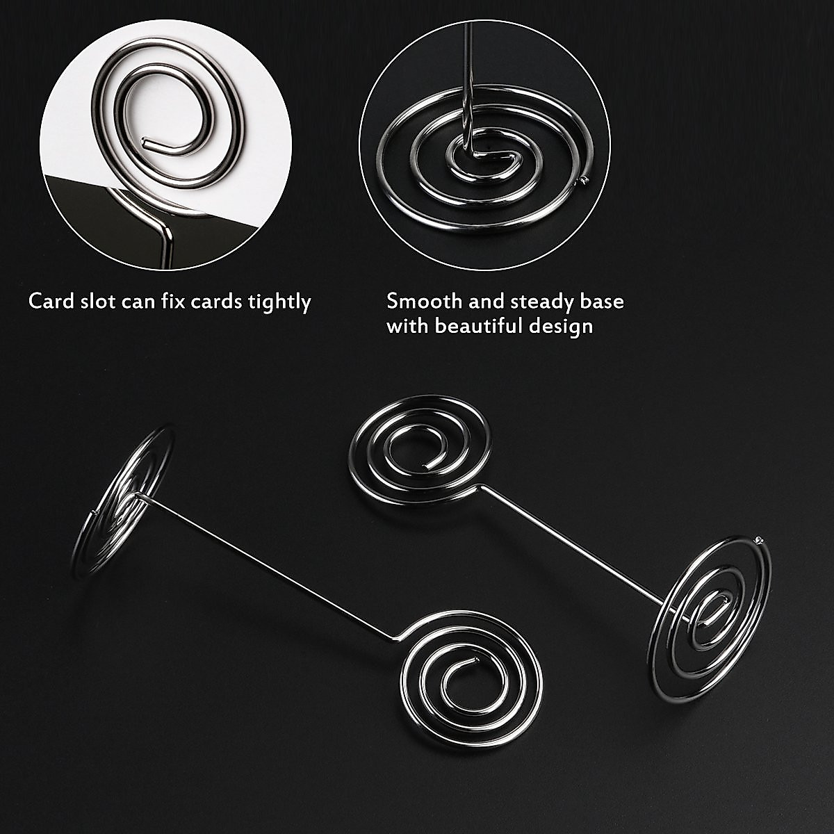 ULTNICE 10pcs Swirl Table Number Photo Holder Stands for Weddings Party Gatherings