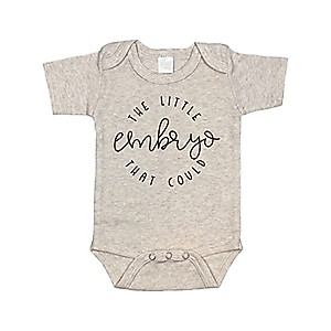 IVF Pregnancy Announcement Infant Bodysuit for Grandparents and Photo Props |The Little Embryo That Could (0-3 months, White)