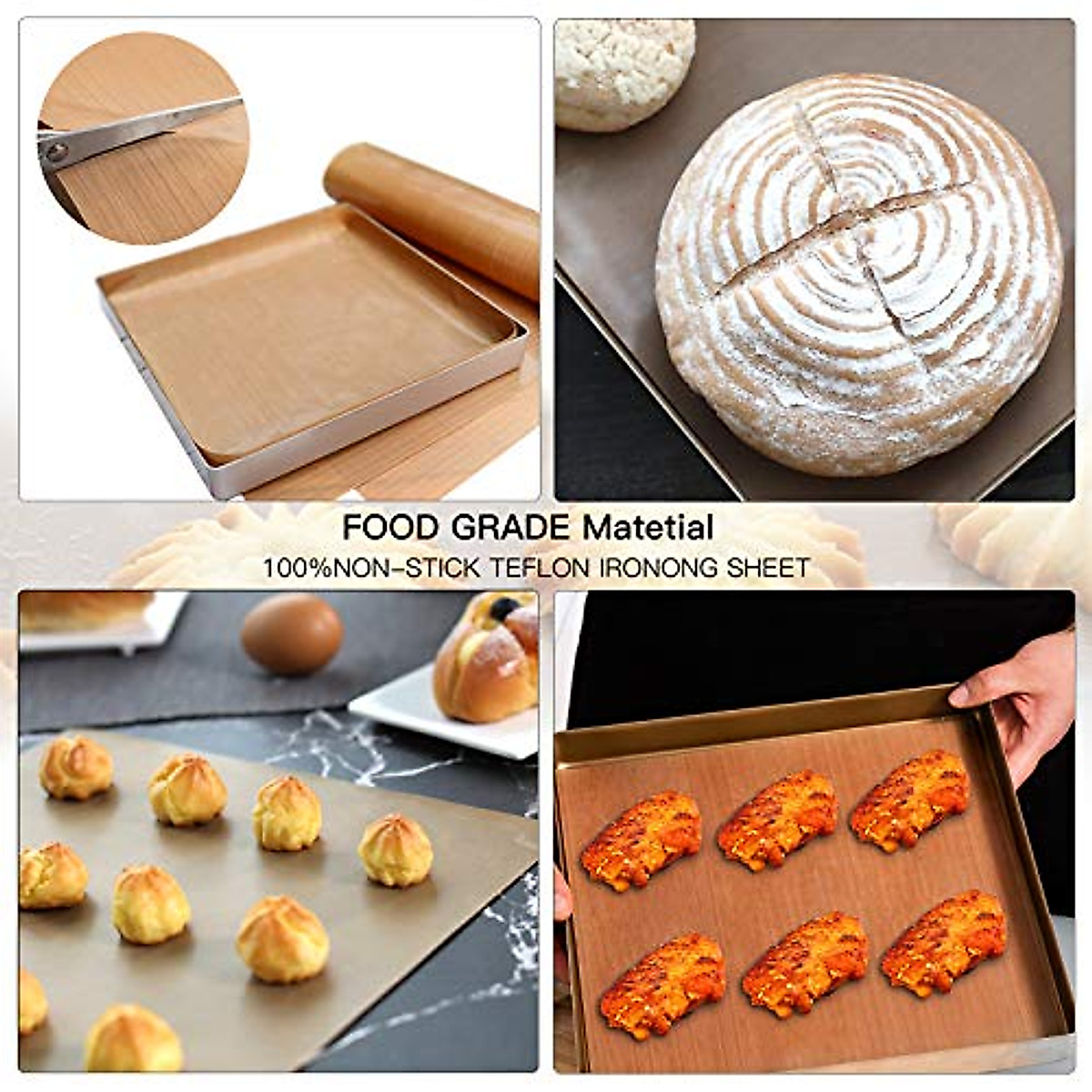 3 Pack PTFE Teflon Sheet For Heat Press Transfer Sheet Non Stick 12" X 16" Heat Transfer Paper Reusable Heat Resistant Craft Mat, Non Stick Paper Washable And Reusable Heat Resistant Craft Mat