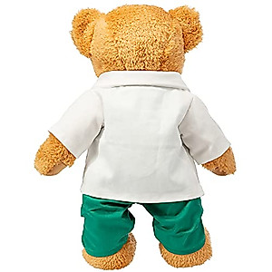 HollyHOME Doctor Bear Stuffed Animal Plush Teddy Bear in Scrubs and White Coat Gifts for Doctors Students and Kids 10 Inch