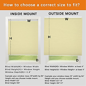 Persilux Custom Size Cellular Shades Cordless 100% Blackout Roller Shades Honeycomb Blinds Waterproof UV Protection Roller Window Shades for Home, Bedroom and Kitchen Door Cream