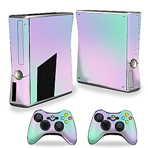 MightySkins Skin Compatible with X-Box 360 Xbox 360 S Console - Cotton Candy | Protective, Durable, and Unique Vinyl Decal wrap Cover | Easy to Apply, Remove, and Change Styles | Made in The USA