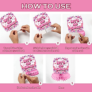 8 Pcs Disco Cowgirl Party Decorations, Western Cowgirl Party Decorations, 3D Double Side Cowgirl Centerpieces for Tables, Cowgirl Theme Party Decorations, Cowgirl Party Decorations, Lets Go Girls