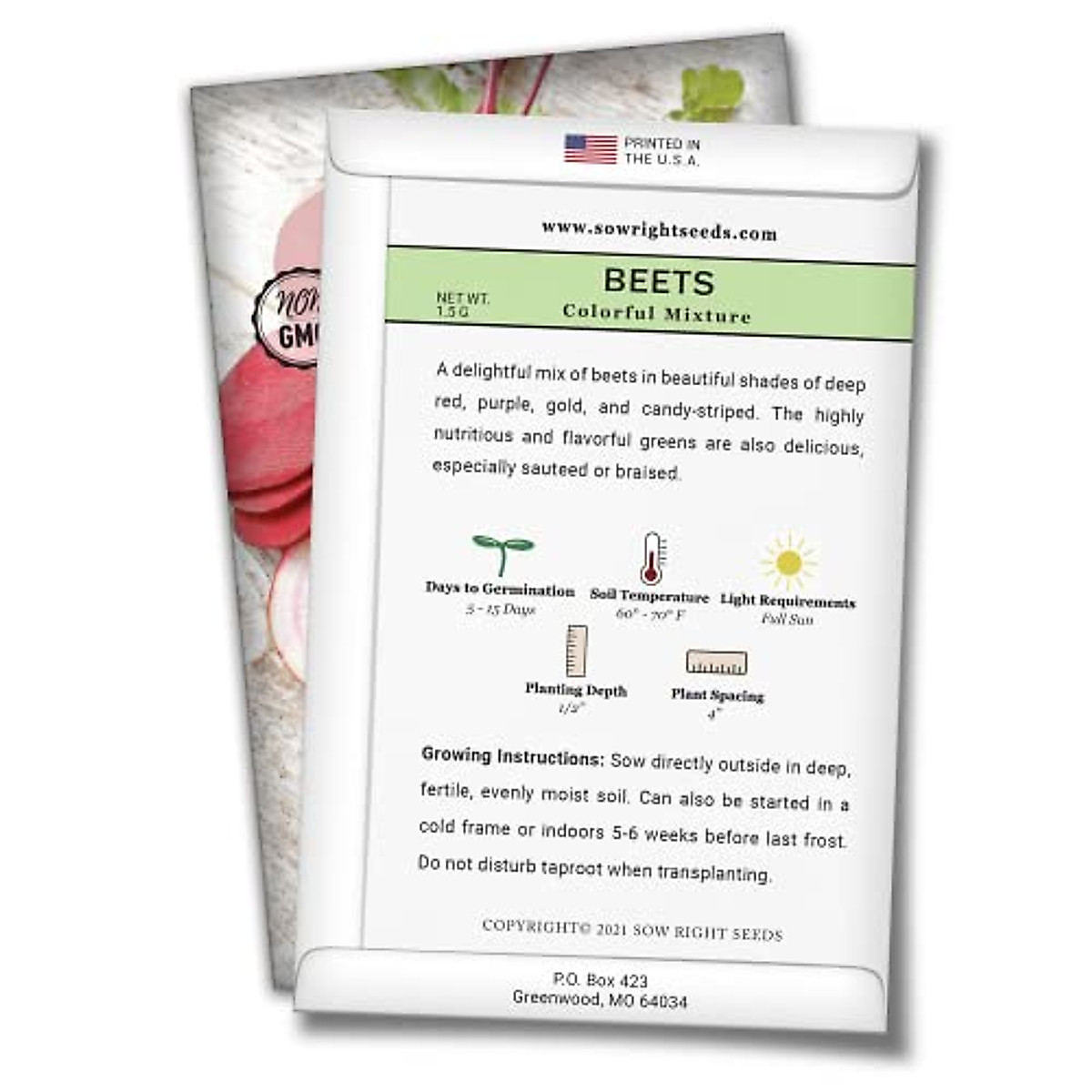 Sow Right Seeds - Beet Mix Seed for Planting - Non-GMO Heirloom Packet with Instructions to Plant & Grow an Outdoor Home Vegetable Garden - Nutritious, Cold Hardy, Vigorous and Productive - Great Gift