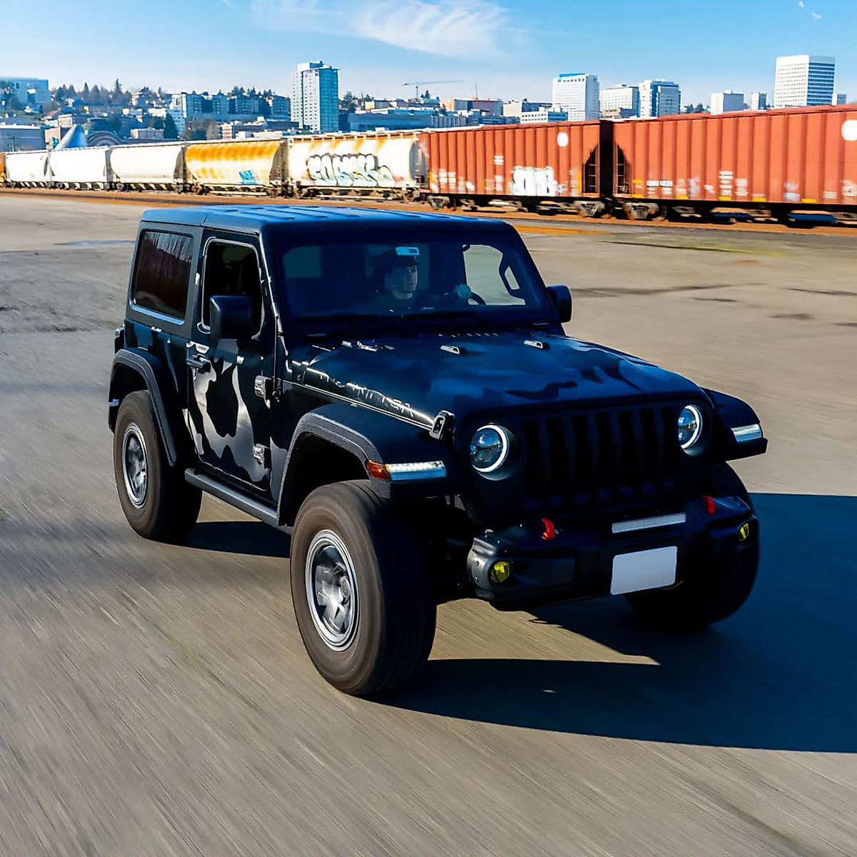 VViViD+ Stealth Edition Camouflage Vinyl Wrap (1.5ft x 5ft, Large Black Stealth)