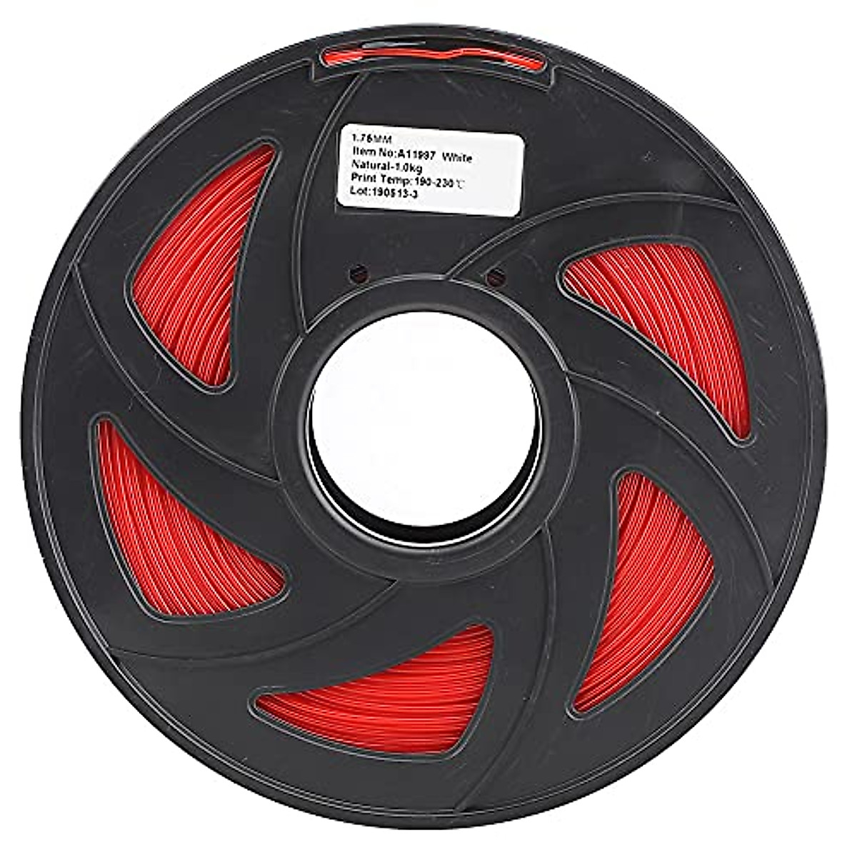 1.75mm 1KG 3D Printer Long Filament Red 3D Printing Consumables Neatly Wound PLA Meta Filament Bundle Industrial Additive Manufacturing Products for Home Decoration