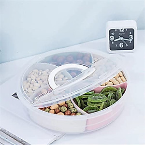 Handheld Dried Fruit Tray with lid, Sealed Box with lid, Snack Box, Candy Box, Food Storage Box, Divided Fruit Tray