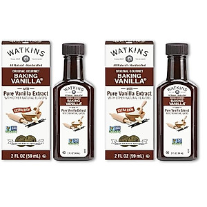 Watkins All Natural Original Gourmet Baking Vanilla with Pure Extract, 2 fl. oz. Bottle, 1-Pack (Pack of 2)