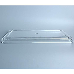 Rectangle Durable Acrylic Collection Serving Trays & Platter for Kitch, Beverage, Drink, Food or Bathroom (Clear 34x22x2.5cm)