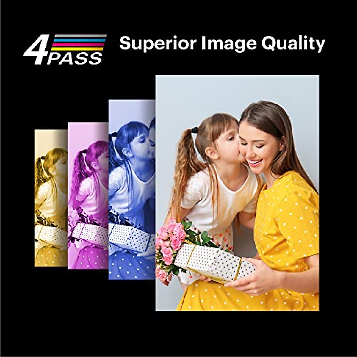KODAK Mini 2 Retro 4PASS Portable Photo Printer (2.1x3.4 inches) + 8 Sheets, Black