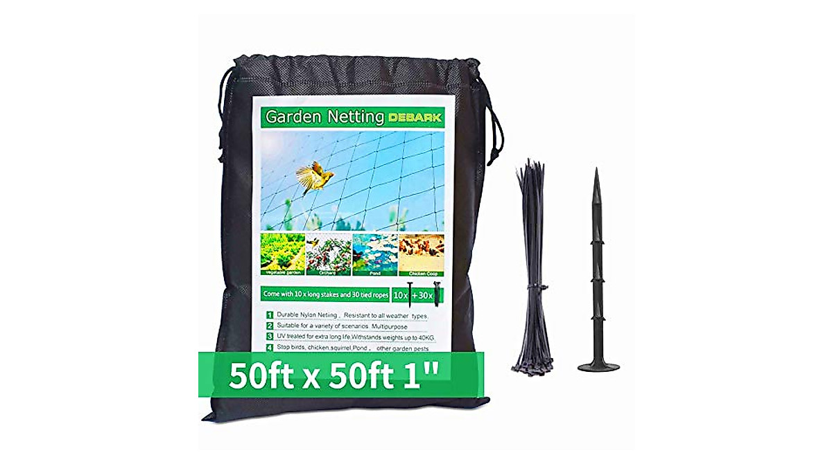 Heavy Duty Bird Netting 50x50' for Garden & Farm Protection