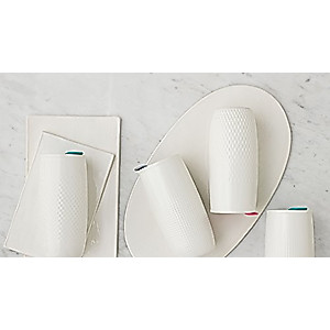 Ello Mesa Double-Wall Ceramic Travel Mug with Slider Lid, Grey, 12-ounce (355 ml)