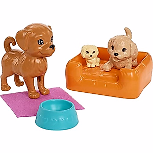 Barbie It Takes Two Doll & Accessories, Twins Playset with Brother & Sister Dolls, 3 Pet Puppies & 10+ Accessories
