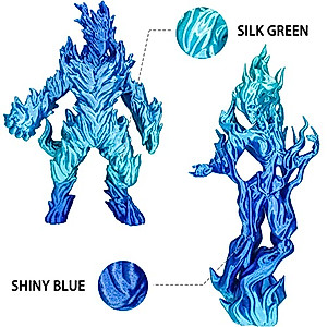 (2 Items) 1kg Silk Green Shiny Blue & 1kg Shiny Blue Green Purple PLA Filament, Shiny Color Change Rainbow PLA Filament, 3D Printer Filament, PLA Filament 1.75mm +/- 0.02mm