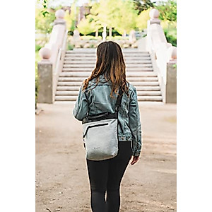 Sherpani Geo, Anti Theft Medium Crossbody Bag, Tote Bag, Travel Bag, Shoulder Bag, Purses for Women (Sterling)