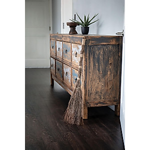 Highly Scented Cinnamon Broom - 6 inch Heather Broom Stick with Rope Loop for Easy Hanging - Traditional and Rustic Kitchen Decor, Witchy Home Decor for Halloween and Holiday Decorations