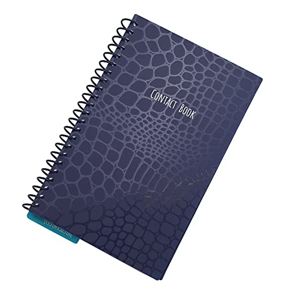Pen+Gear Contact Book, Etched Poly Cover, Dark Navy Color, 128 Pages, 5.31 in x 8 in