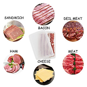 2 Pack-Bacon Keeper, Deli Meat Saver Cheese Cold Cuts Plastic Food Storage Containers with lids for Refrigerators,Lunch Box Christmas Cookie Holder Meal Prep Container