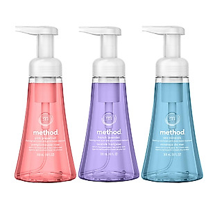 Method Foaming Hand Soap 3 Scent Variety Pack, Pink Grapefruit, French Lavender1 Sea Minerals, 10 oz each. 3 Count (Variety Pack)