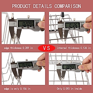 Tikxlafe Dish Drying Rack in Sink 304 Stainless Steel with Utensil Cutlery Holder for Kitchen Counter,Medium Expandable Deep Rustproof Over The Sink Dish Rack Set